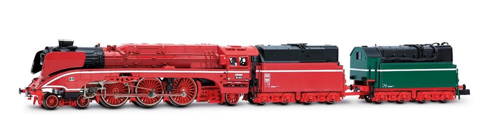 ARNOLD HN2664S Dampflokomotive 18 201, Öltender, rote Farbgebung mit grünem